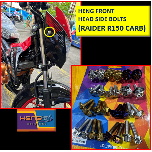 HENG Original Front Head Light Side bolts for SUZUKI RAIDER 150 CARB ...