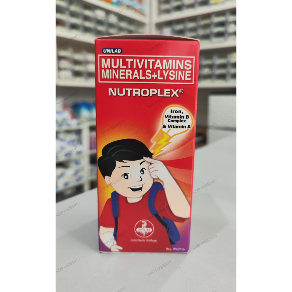 NUTROPLEX MULTI-VITAMINS MINERALS + LYSINE SYRUP 250ML HMP | Shopee ...