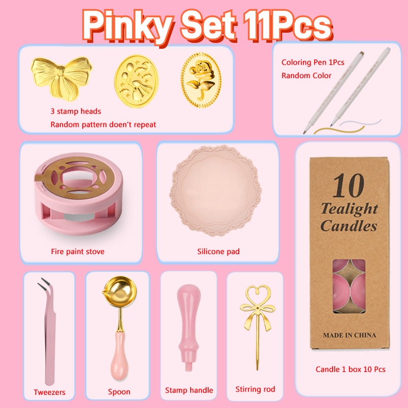 Fire Paint Set Series Seal Set Wax Seal Stamp Head For Wedding ...