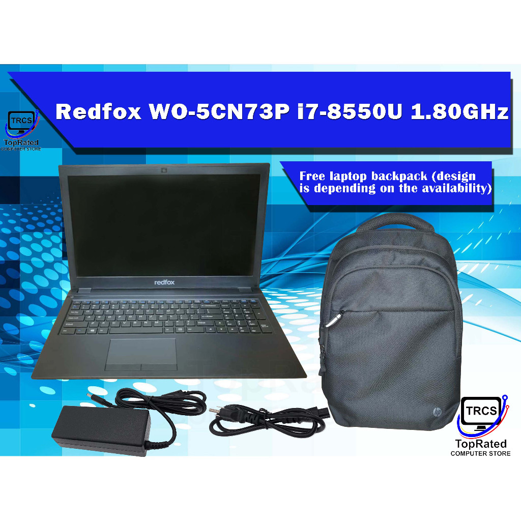 Laptop RedFox i7 8th Gen i7-8550U 1.80GHz 15.6" 8GB/16GB RAM 650GB HDD ...