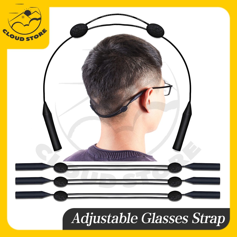 Silicone Adjustable Eyeglasses Strap Holder No Tail Eyewear Retainer ...