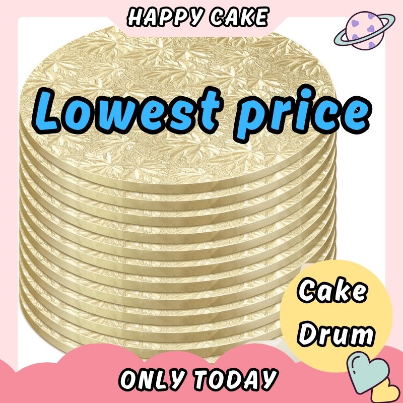【Local Shipment】Cake Drum 12mm MDF 5mm Foil Styro Silver and Gold ...