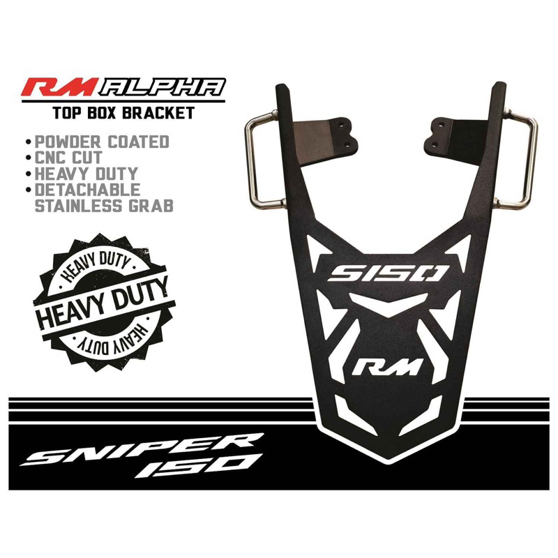 SNIPER 150 RM Alpha Heavy Duty Top Box Bracket | Shopee Philippines