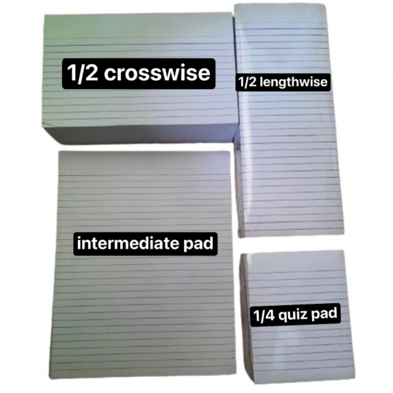 QUIZ PAD PAPER, CROSSWISE, LENGTHWISE ( RANDOM BRAND ) | Shopee Philippines