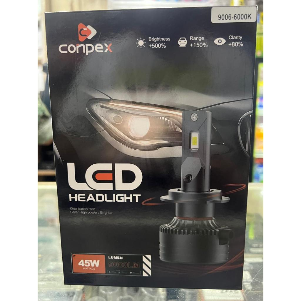 CONPEX 9006 LED Headlights 6000K LM 45W - High Brightness | Shopee ...