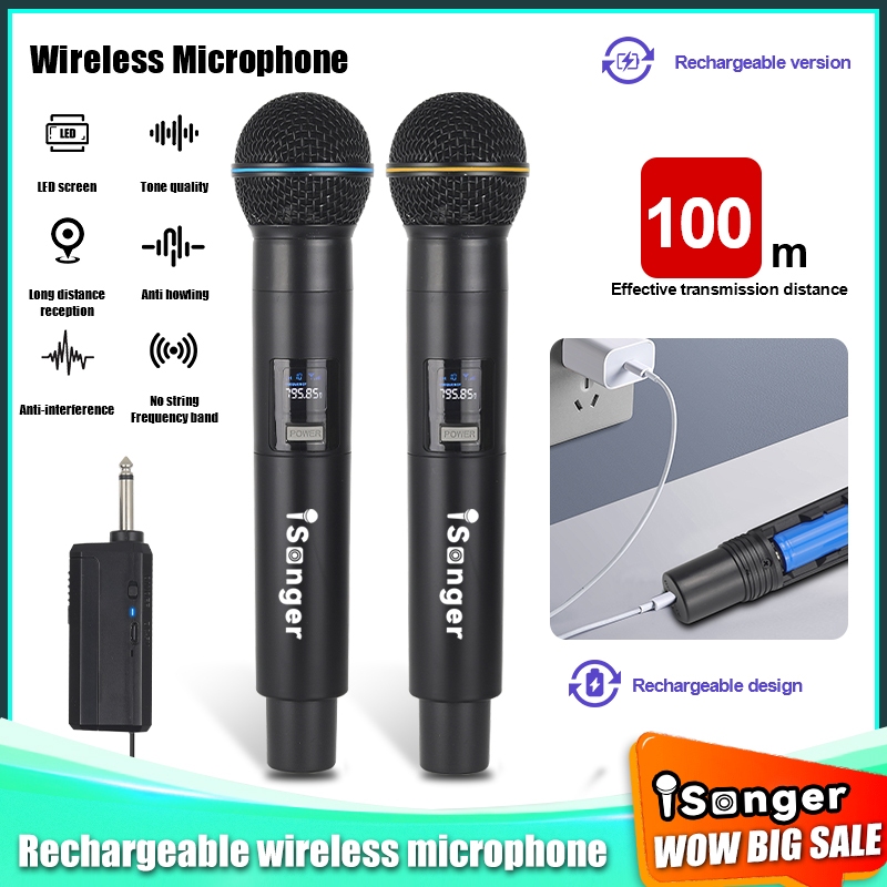 Professional wireless microphone UHF handheld microphone | Shopee ...