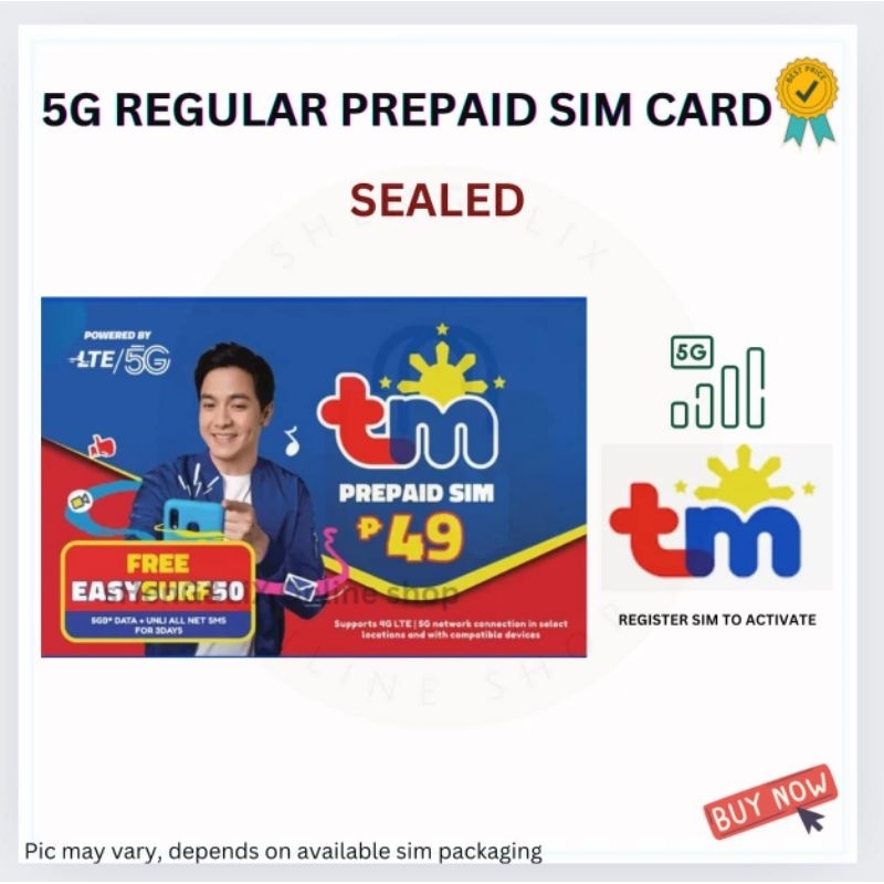 TM 5G READY FRESS SIM NO ACTIVATE | Shopee Philippines