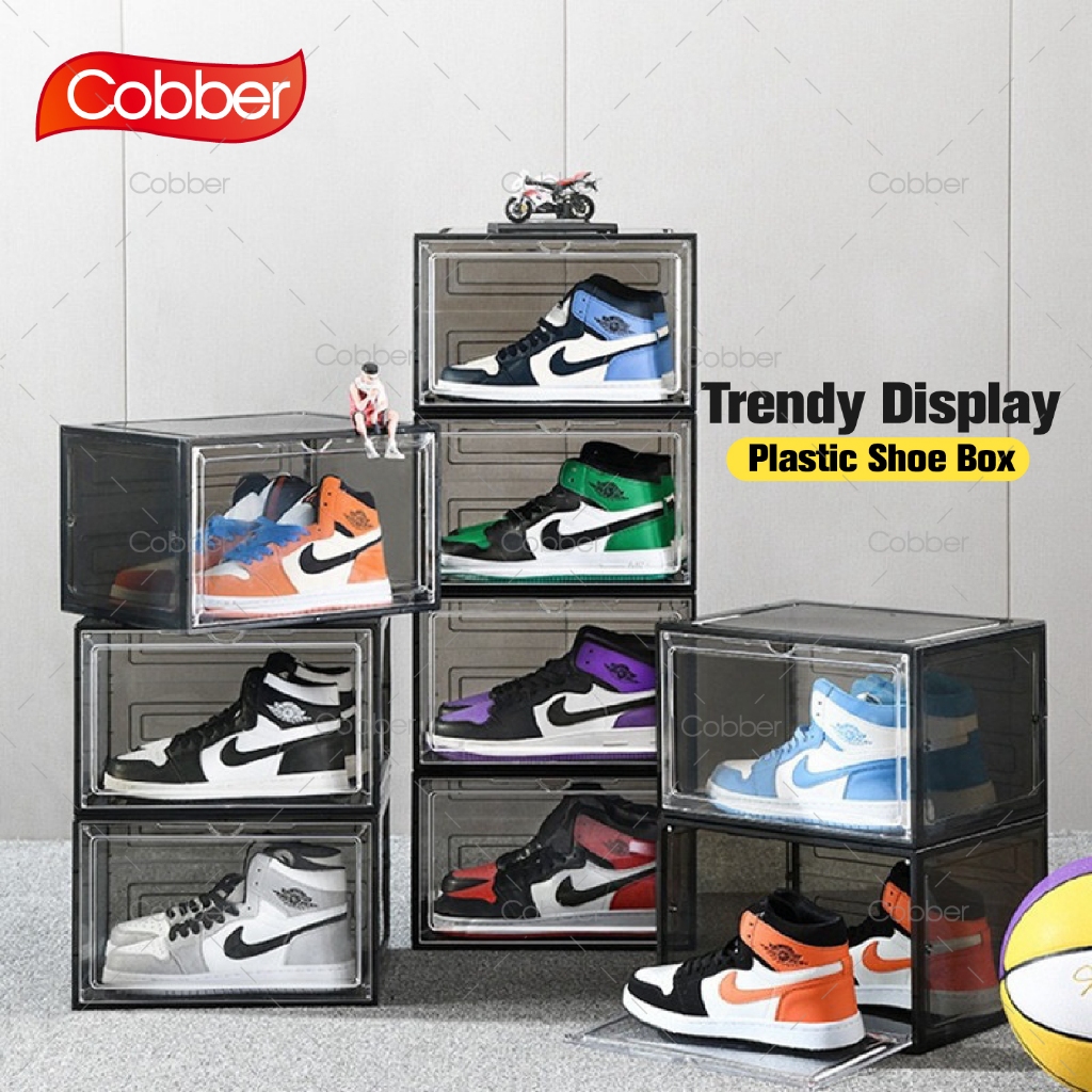 4pcs Magnetic Transparent Shoe box Hard Case Foldable Shoes Box Shoe ...