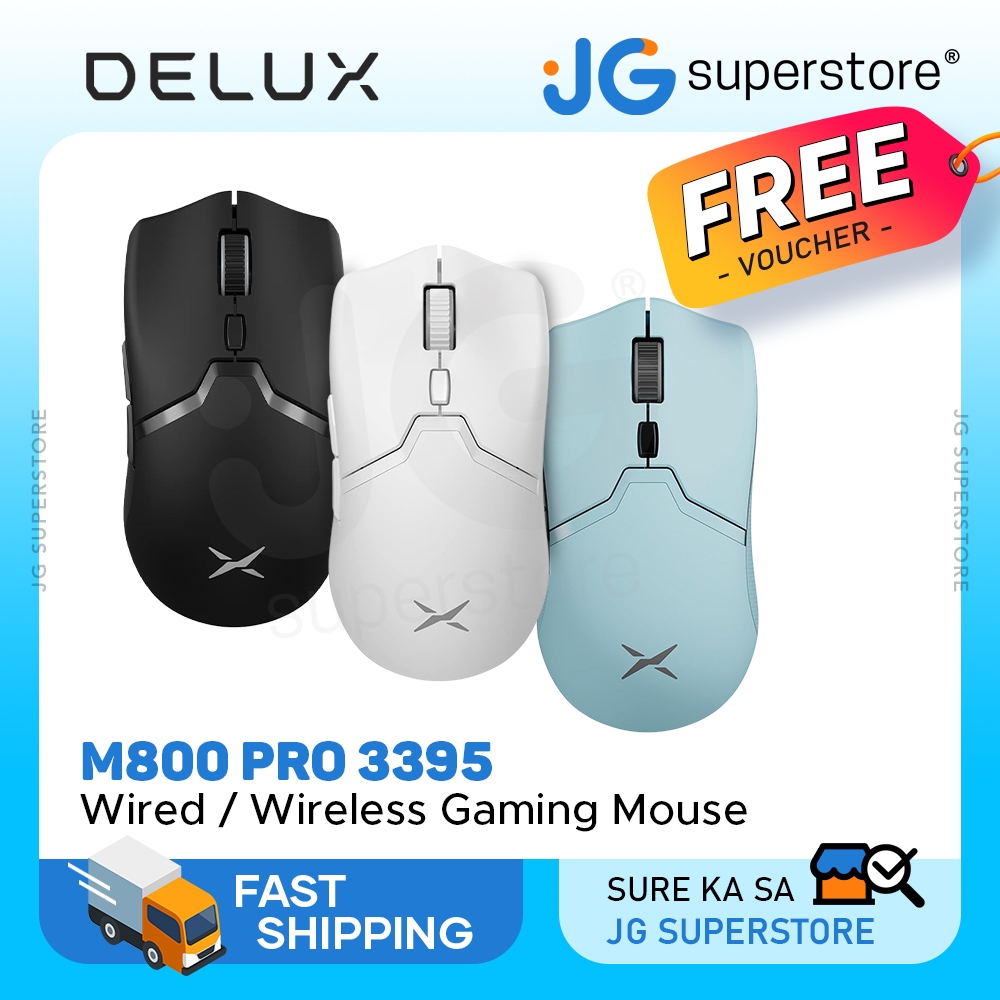 Delux M800 PRO 2.4Ghz Wireless / Wired USB Optical Gaming Mouse with ...