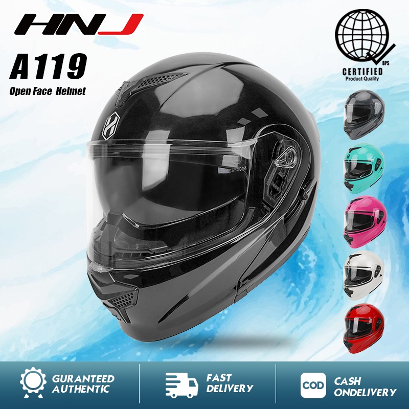 HNJ helmet modular for women and men motorcycle open face helmet ...