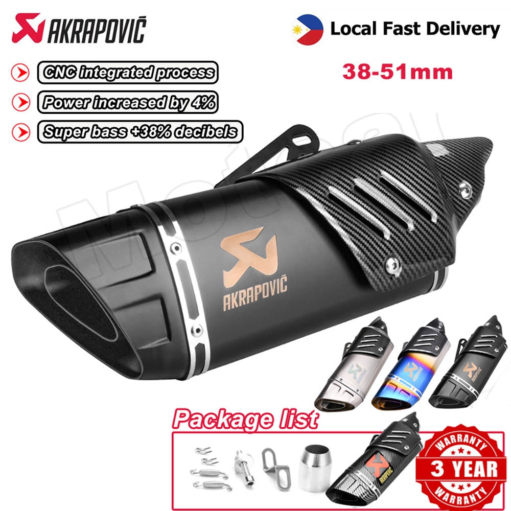 Akrapovic M1 Full Exhaust Pipe 38mm-51mm Universal Motorcycle Exhaust ...