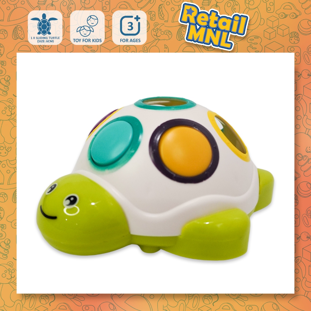 Retailmnl Sliding Turtle Fidget and Slide Sensory Toy Engaging Fun for ...