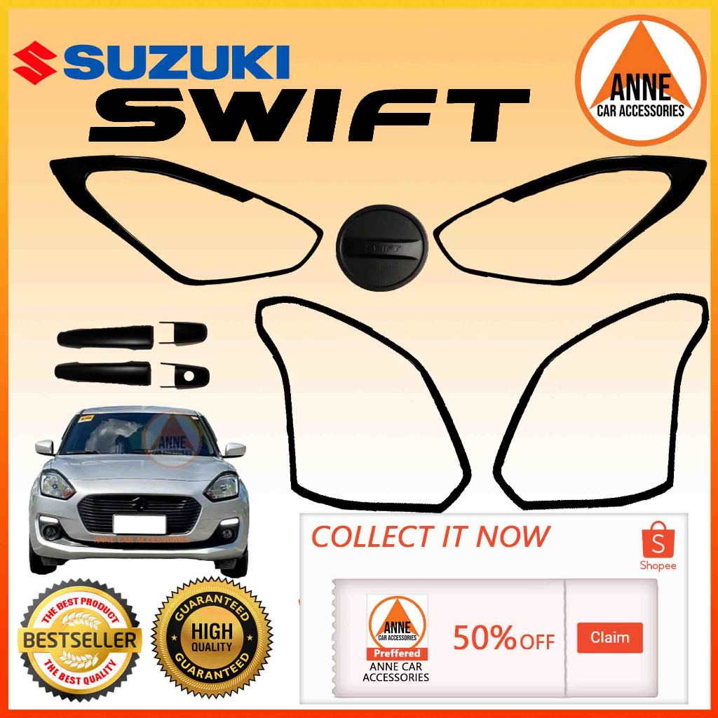 Suzuki Swift Garnish Set 2019 2020 2021 2022 2023 2024 Black ...