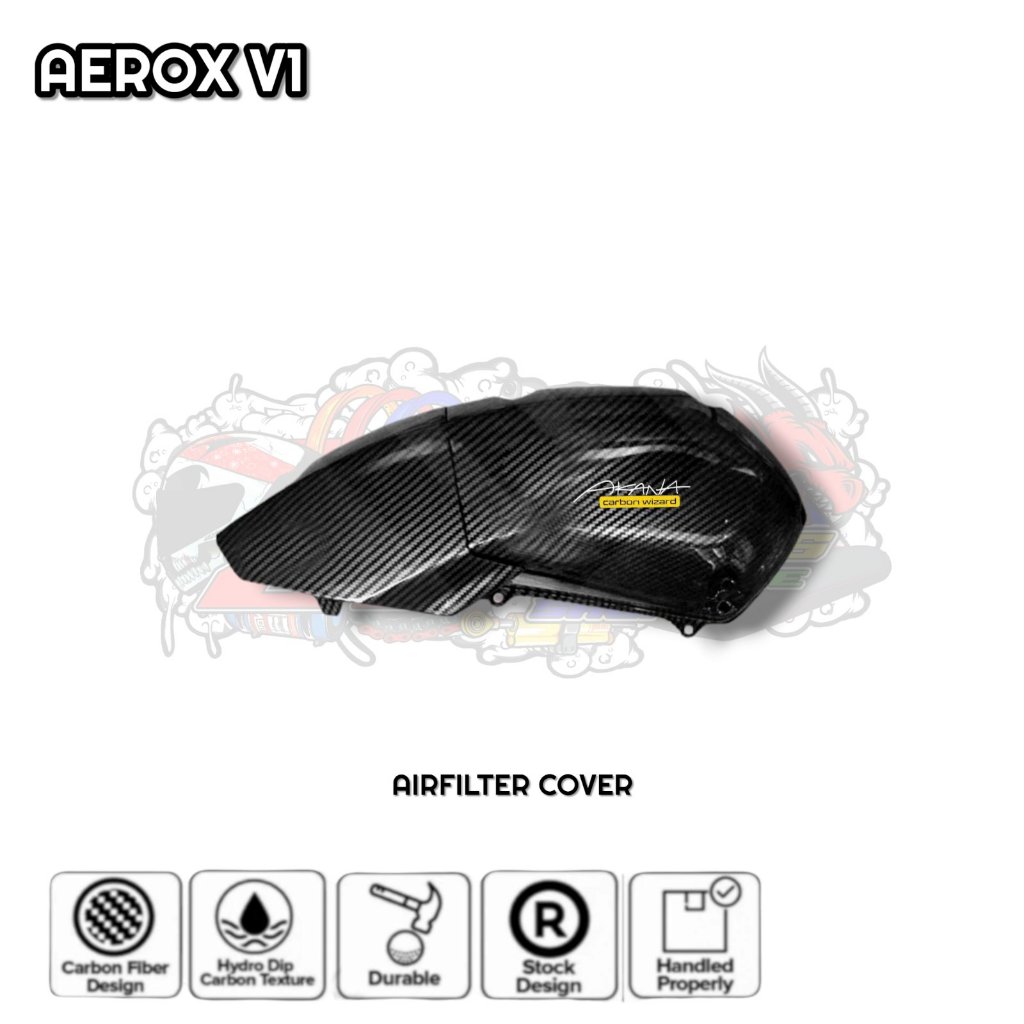 High Quality Yamaha Aerox V1 Hydro Dip Carbon Air Filter Cover | Shopee ...