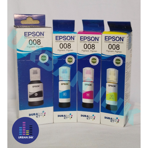 Epson 008 Ink(Black, Cyan, Magenta, Yellow) | Shopee Philippines