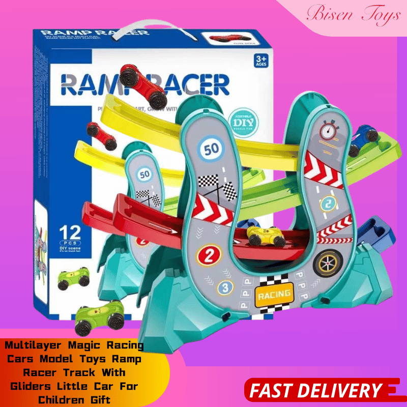 Multilayer Magic Racing Cars Model Toys Ramp Racer Track With Gliders ...