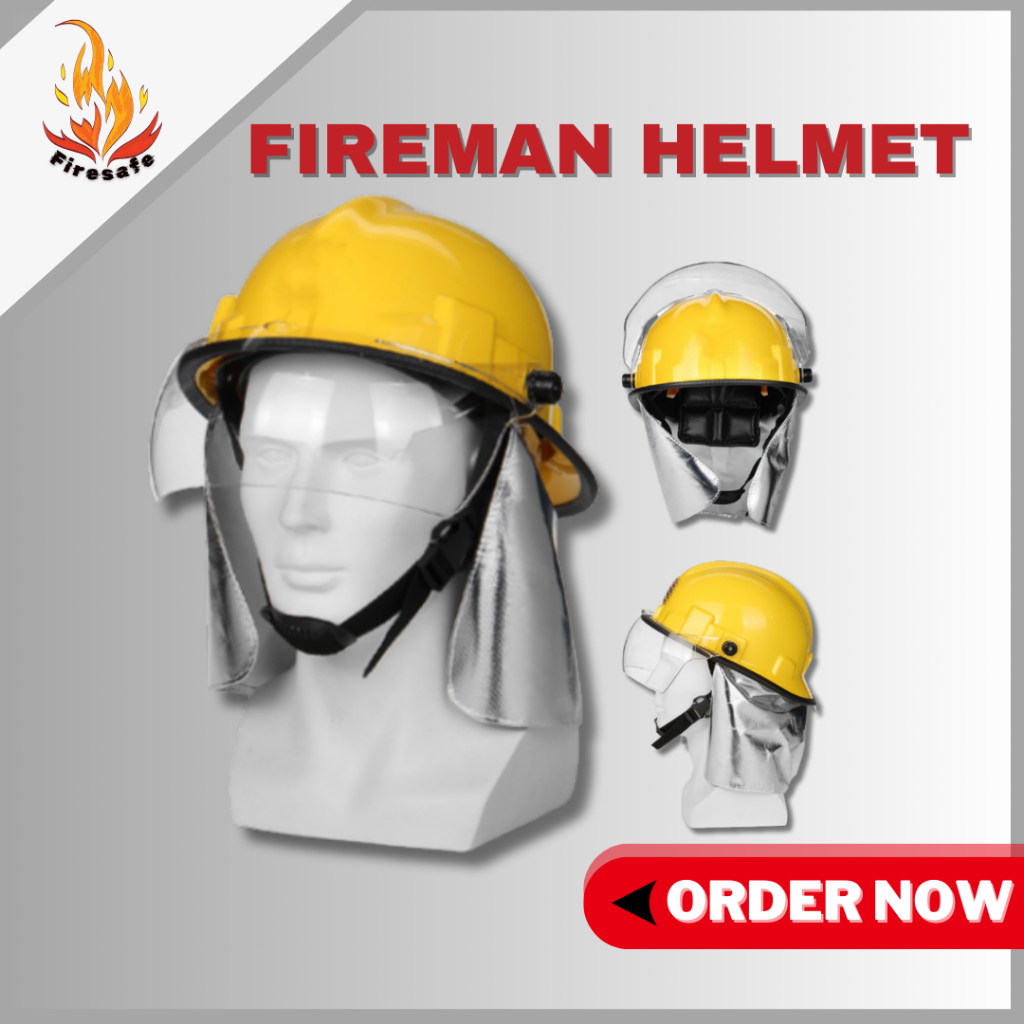 Fire Proof Fireman's Safety Helmet With Goggle Amice Electric Shock ...