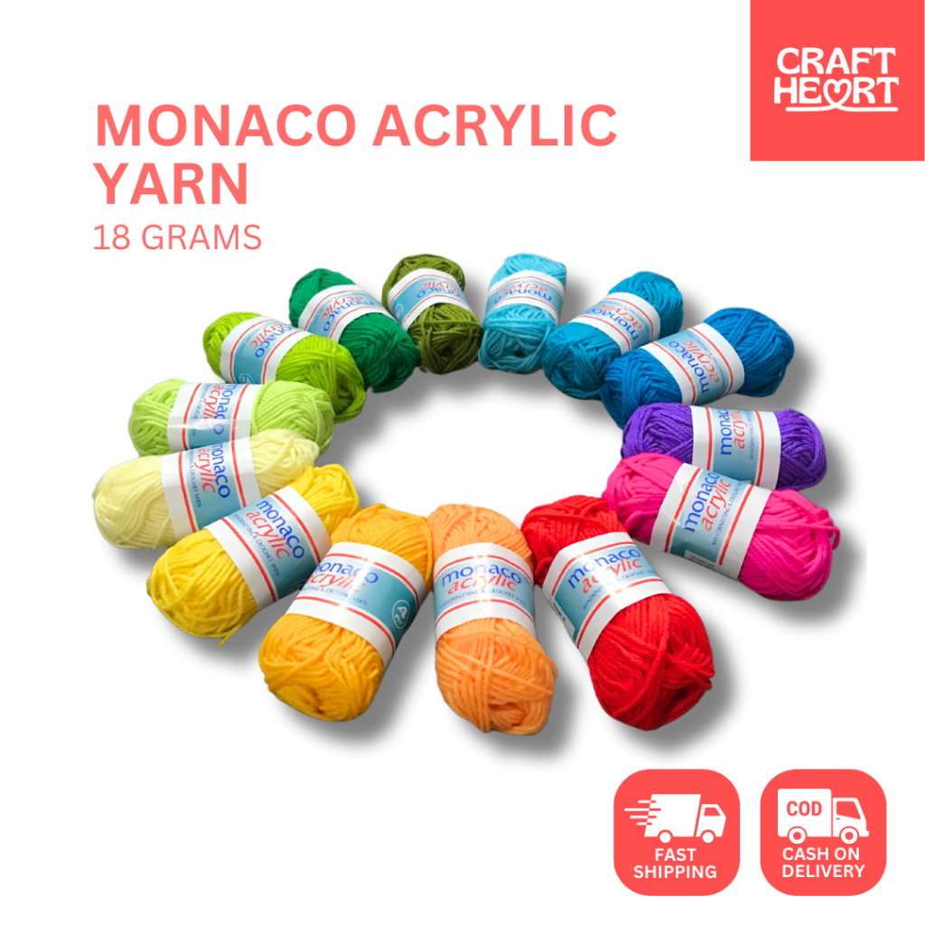 Monaco Acrylic Yarn 18g 4ply | Shopee Philippines