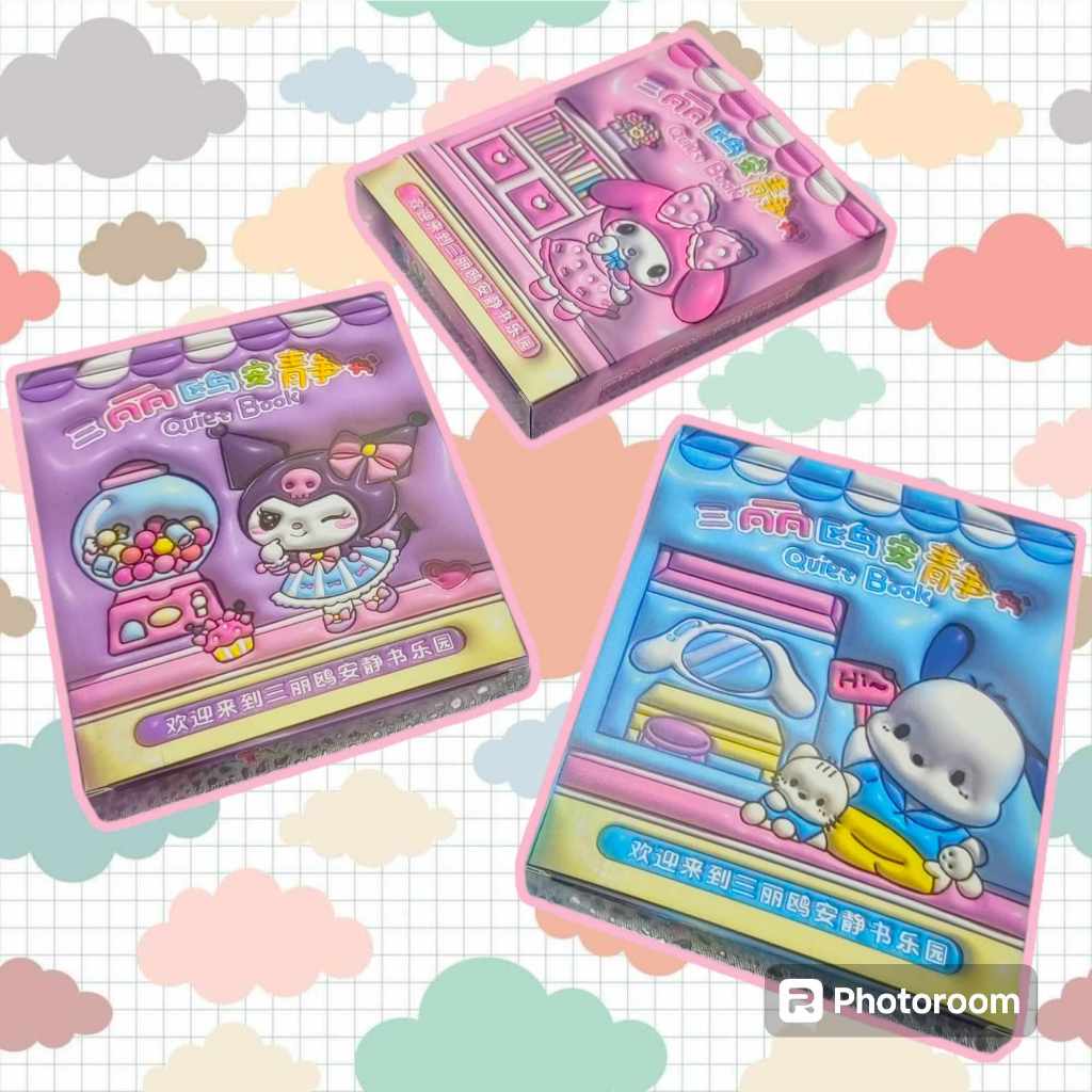 10 PIECES STICKER BOOK SANRIO DESIGN!!! cute sanrio kuromi, melody ETC ...