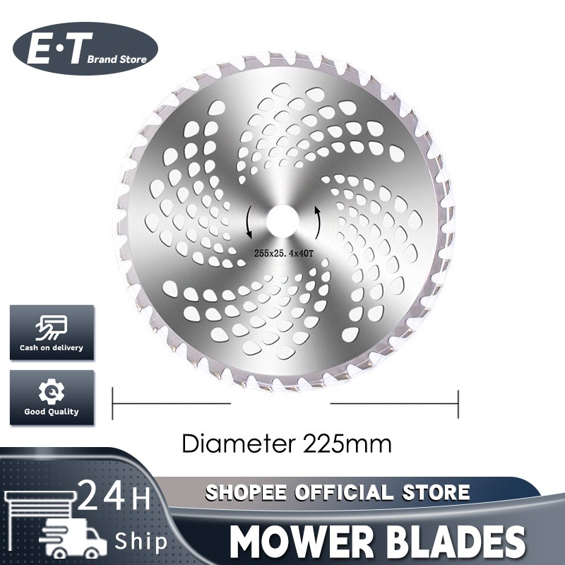 255mm 40T Brush Cutter Blade Replacement Circular Saw Blade Cutting Grass Lawn Mower Cutte ...