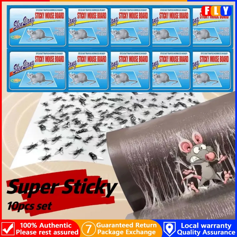10PCS Big Size Mouse & Rat Trap (Super Strong Adhesion) mouse glue ...