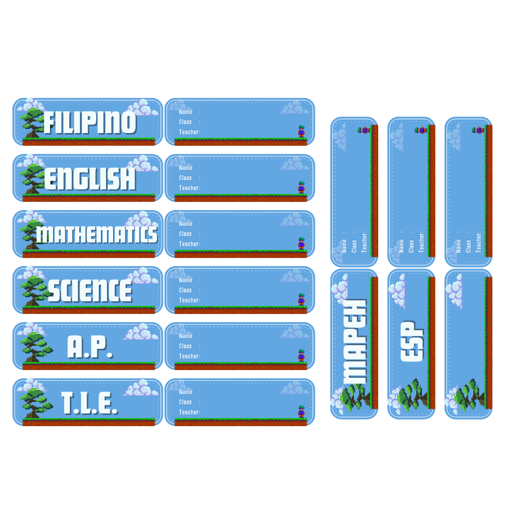 Subject Labels | Notebook Labels | Book Labels | Stickers | Shopee ...