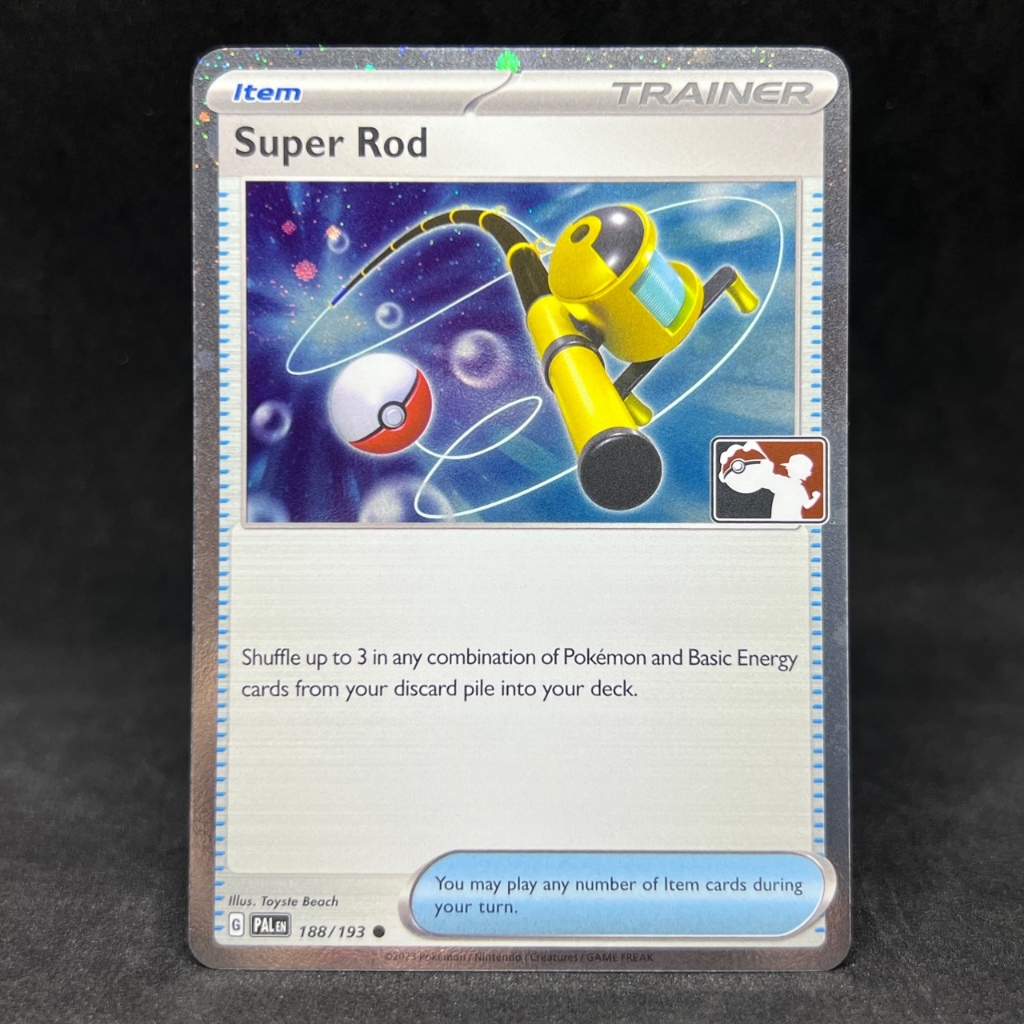 Pokemon TCG Super Rod 188/193 Stamped Holo 2024 Play Prize Pack Series ...