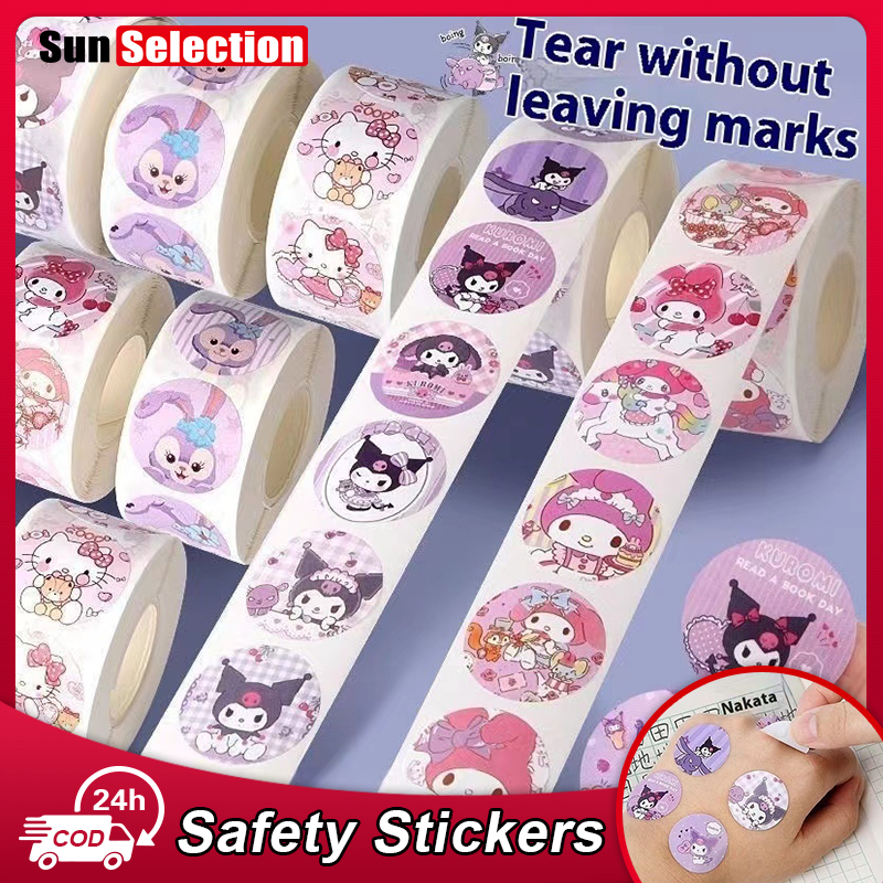 500pcs Sanrio Melody Kuromi DIY Tapes Label sticker Gift Box Cute ...