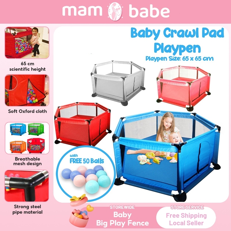 Baby playpen toddler crawl pad guardrail with balls baby indoor fence ...