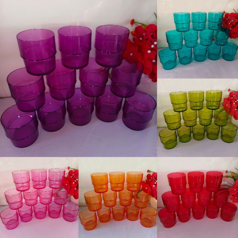 Tupperware Crystal Low Cups 250ml (6pcs or 12pcs) | Shopee Philippines