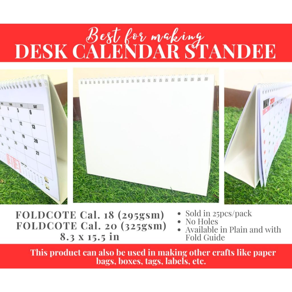 Solid Foldcote #18 Foldcote #20 Calendar Standee with Fold Guide ...