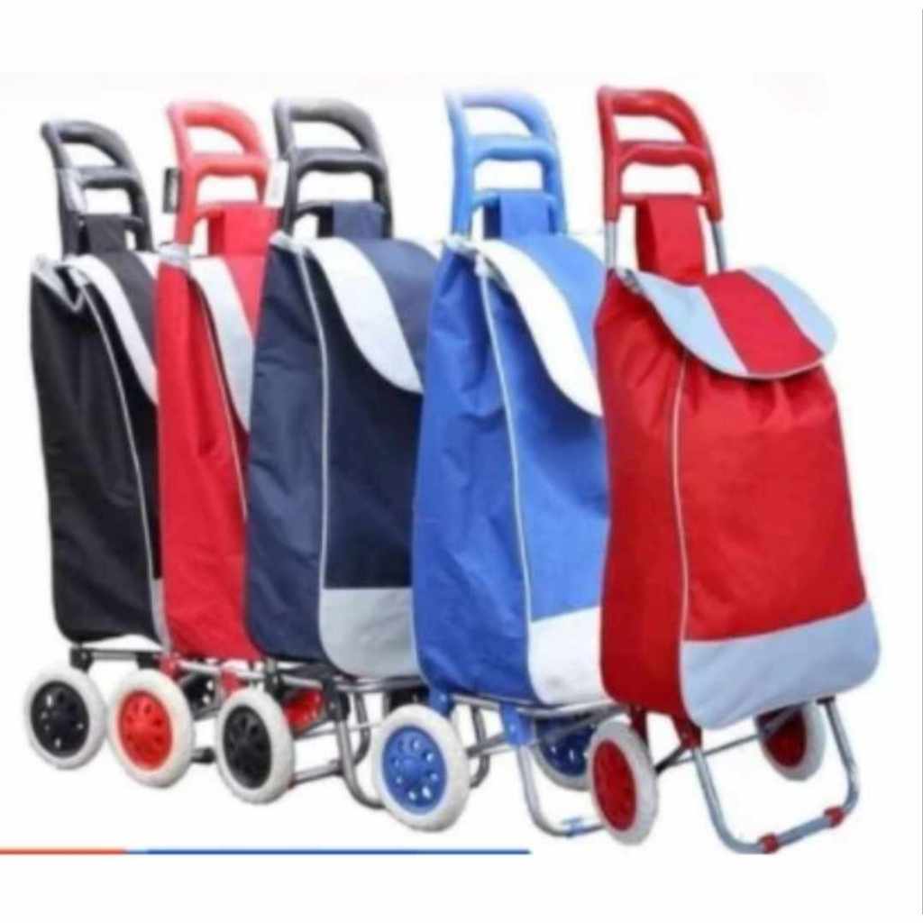 Lightweight Folding Trolley With Bag Shopping Grocery Collapsible ...