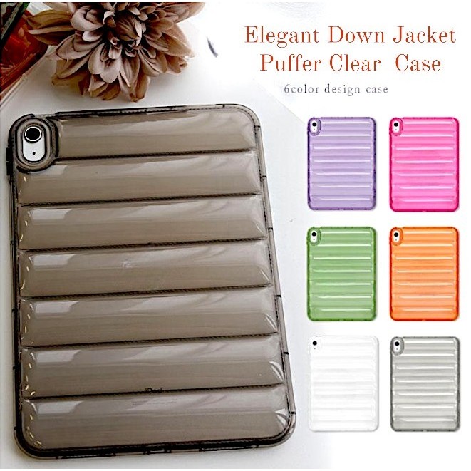 Elegant Down Jacket Puffer Clear Case iPad 11th mini 7 6 air 11 1 2 4 5 ...