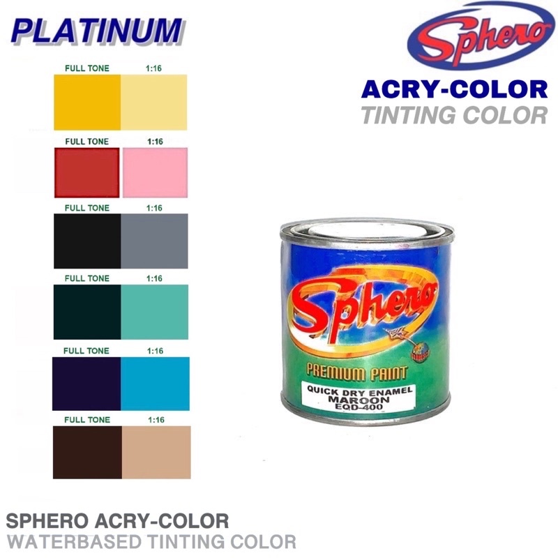 1/4L | Sphero Latex Acry-Color | Waterbased Tinting Color | Paint ...
