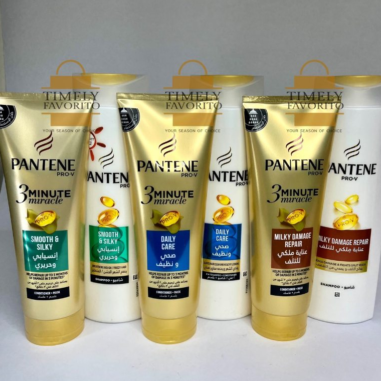 Pantene Pro-V Daily Care/Smooth & Silky/Damage Repair 3 Minute Miracle ...