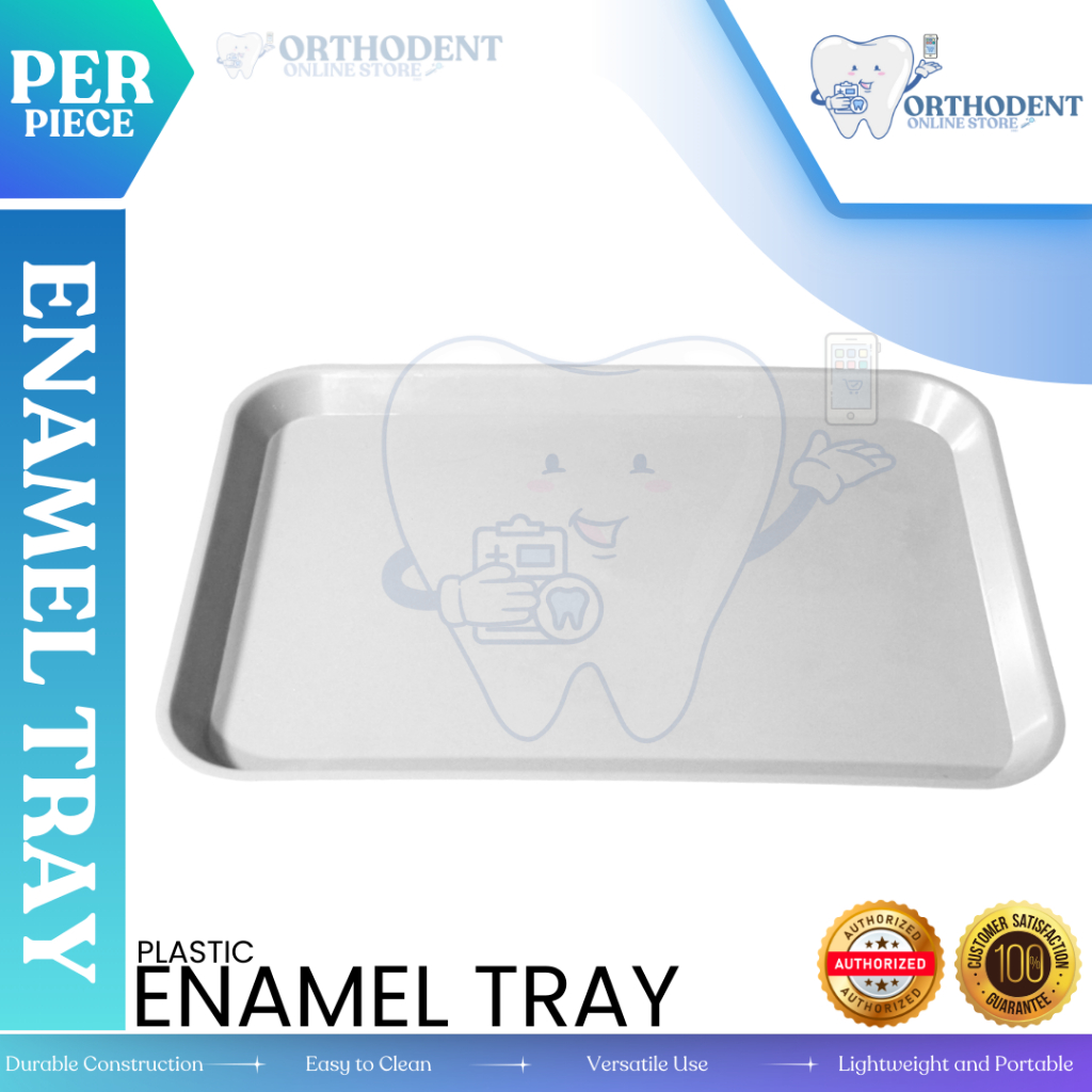 Plastic Enamel Tray for Dental Students: Large, Flat Instrument Tray ...