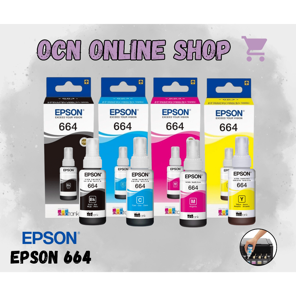 EPSON 664 INK GENUINE 100% ORIGINAL (L3110 L200 L565 L220 L130 L360 ) | Shopee Philippines