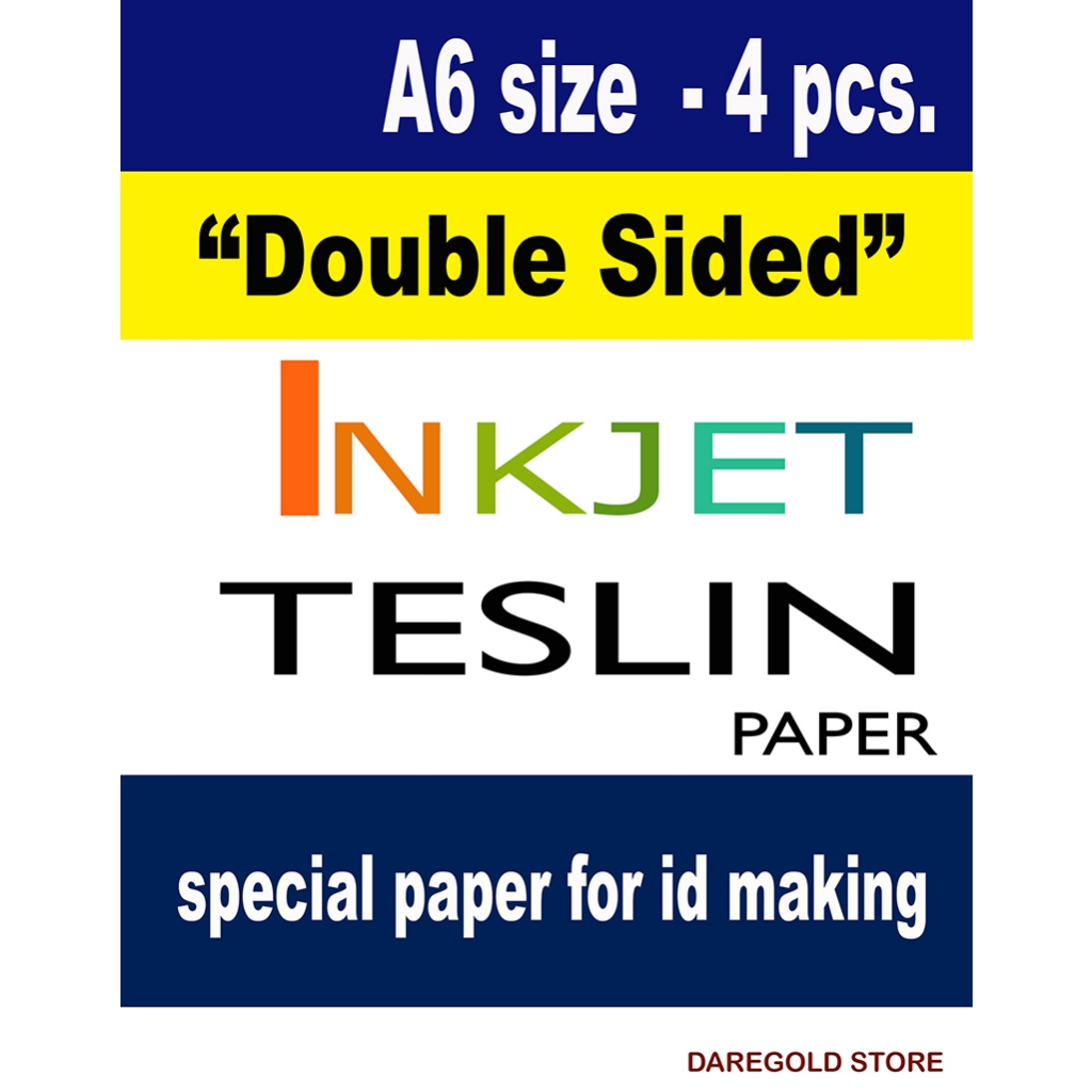 TESLIN PAPER - A6 SIZE - 4 pcs. A6 /PACK | Shopee Philippines