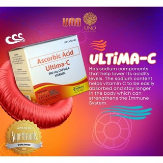 UNO ULTIMA C VITAMINS C 30s (as SODIUM ASCORBATE) | Shopee Philippines