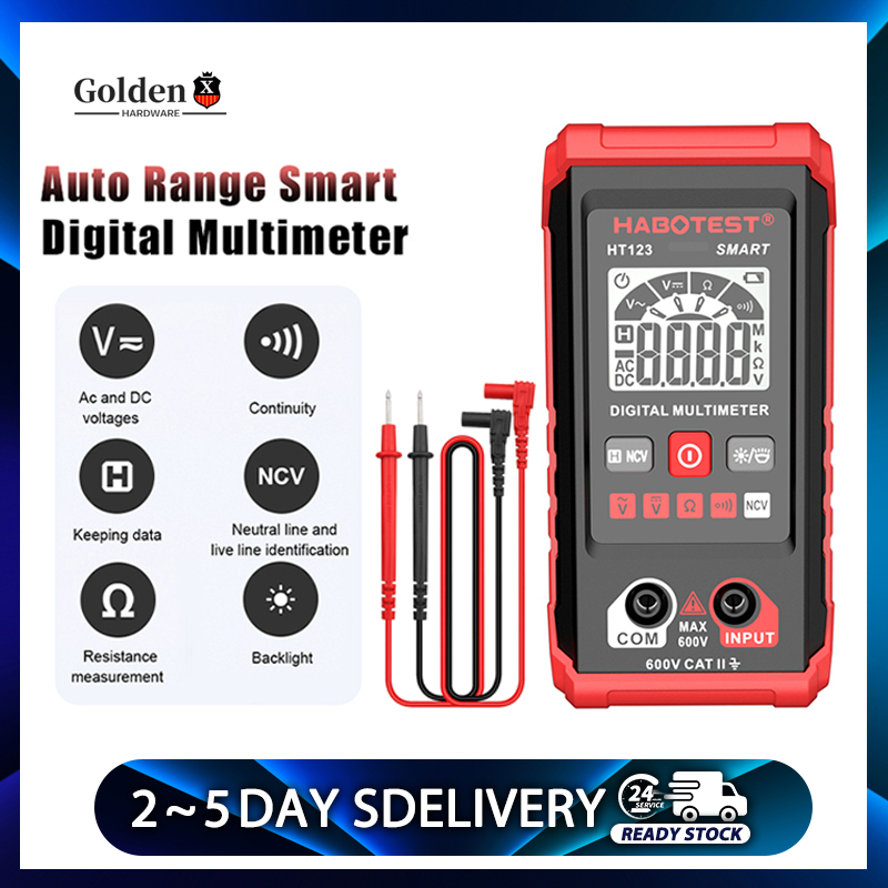 HABOTEST HT123 Digital Multimeter 600V Ac/Dc 2000 Counts High-Precision ...