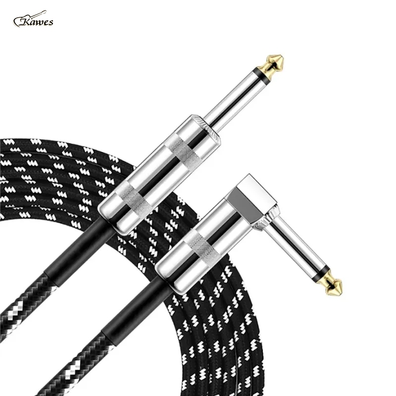 Noise-reduction Electric Guitar Audio Cable Braided Guitar Cable 1/4 ...