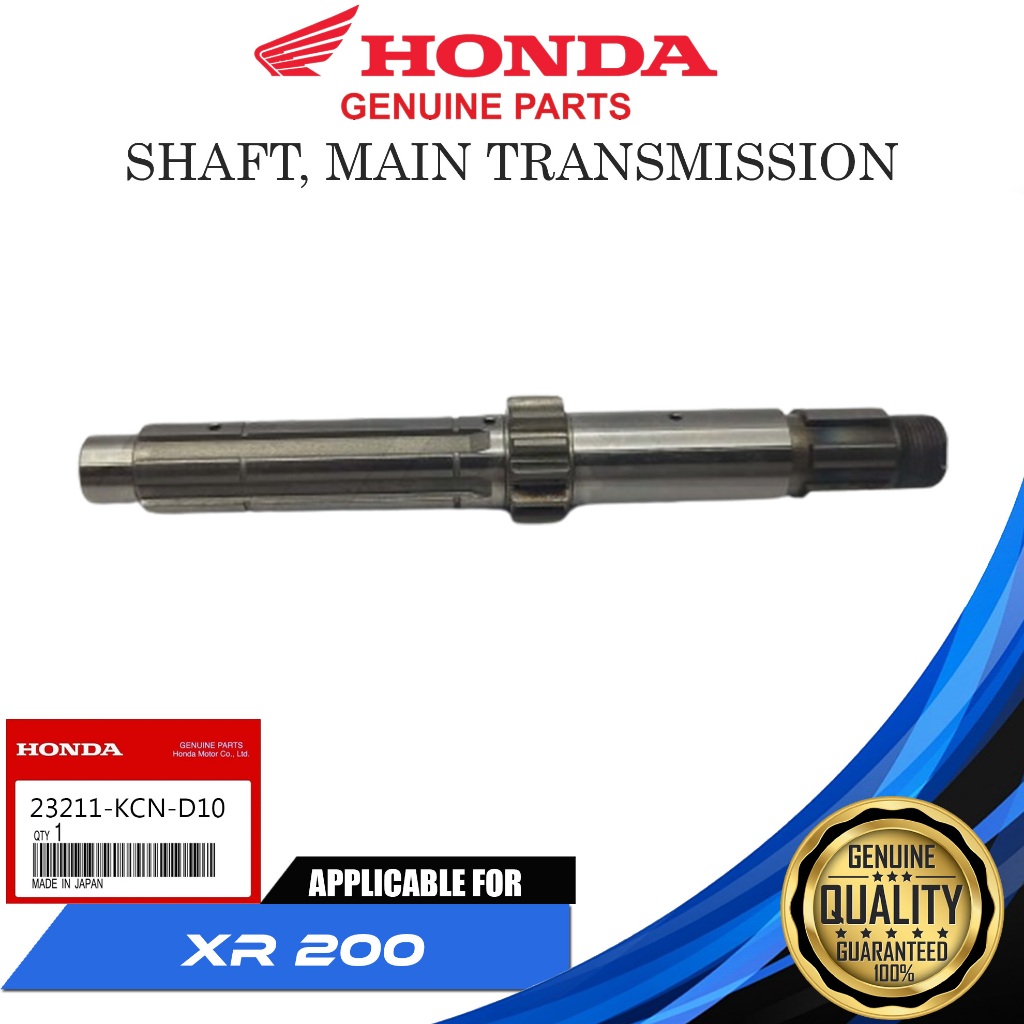 HONDA GENUINE MAIN SHAFT TRANSMISSION FOR XR 200 ( 23211-KCN-D10 ...
