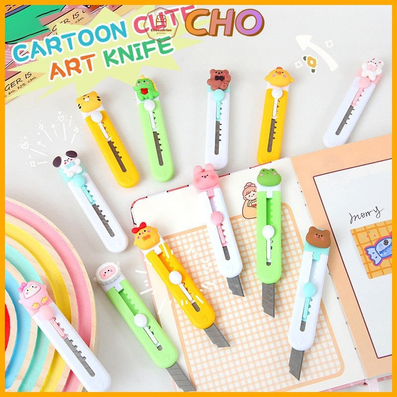 CHO⭐Mini Cartoon Utility Cutter Portable Student Craft Cutter Paper ...