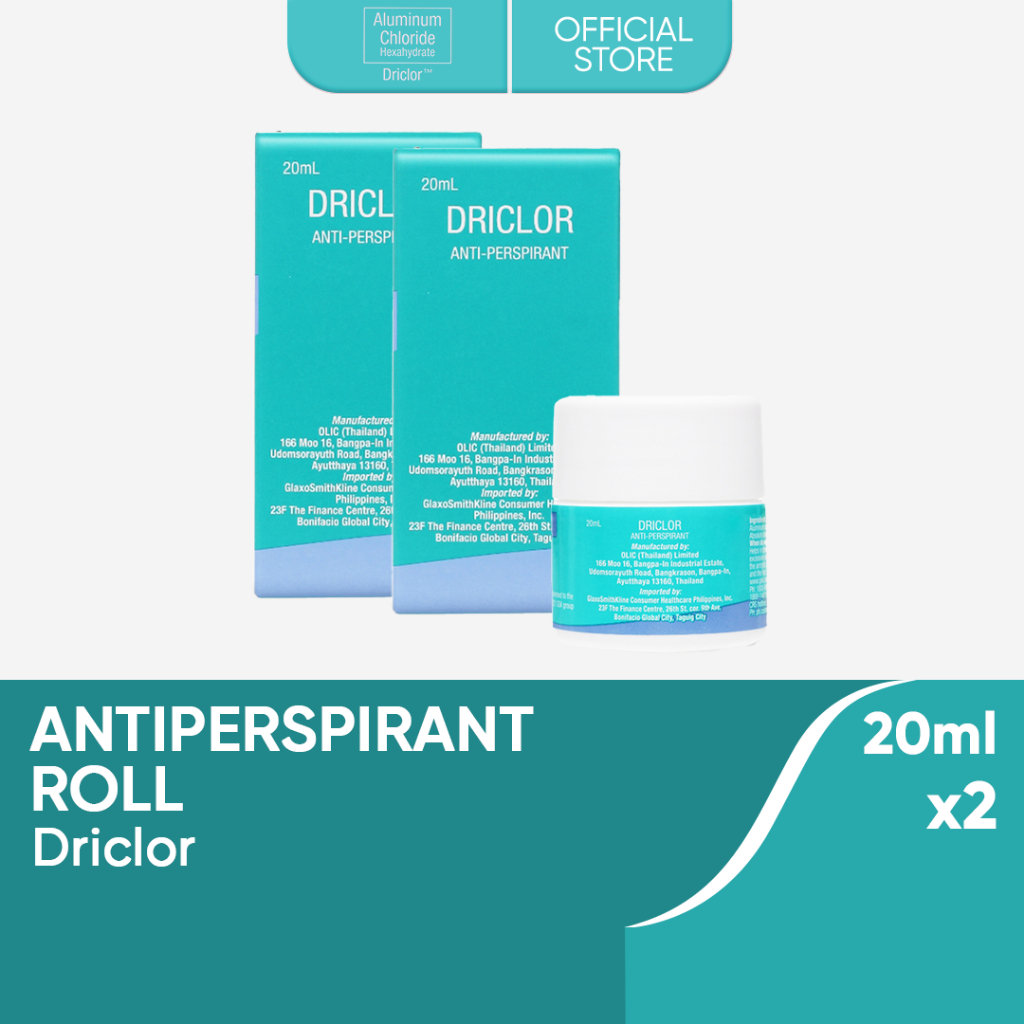 Driclor Anti-Perspirant Roll 20ml (Pack of 2) | Shopee Philippines