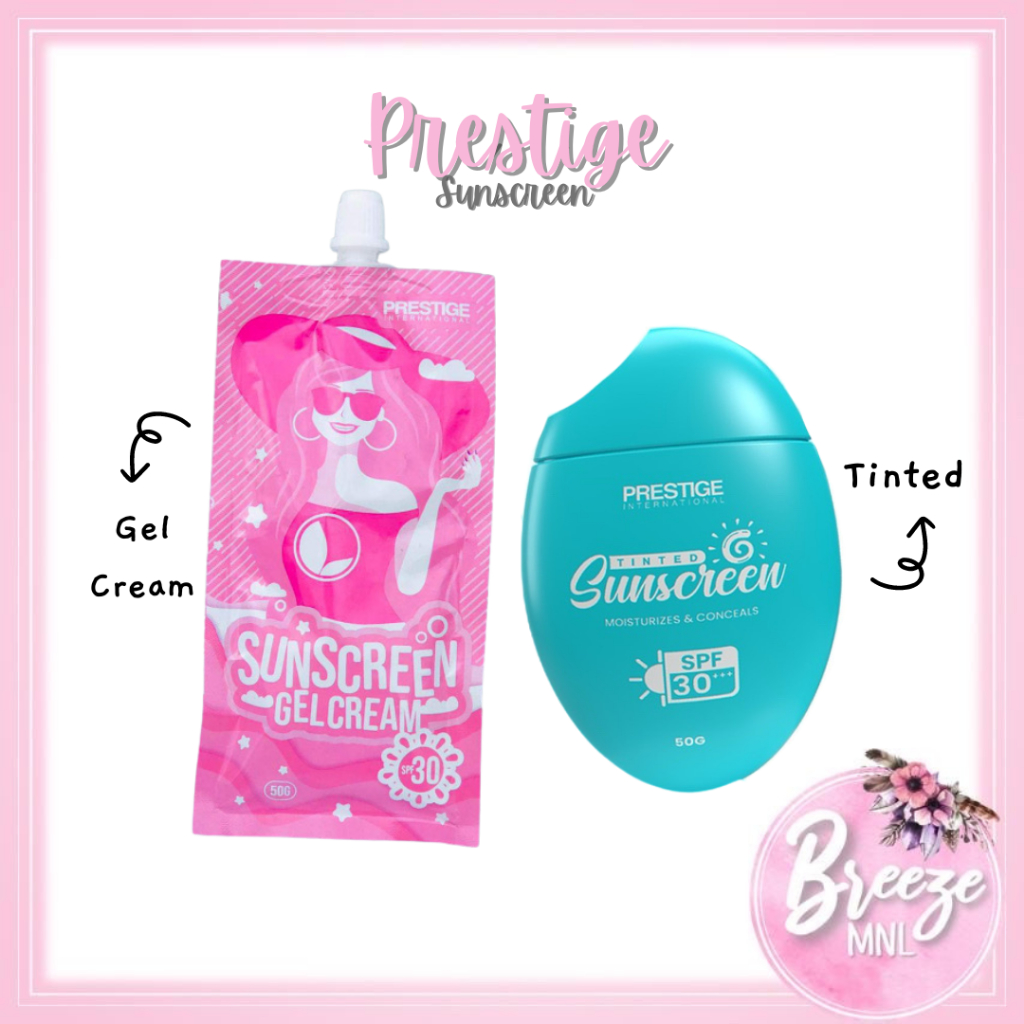 Prestige Sunscreen Gel Cream / Tinted Sunscreen SPF 30 50G | Shopee ...