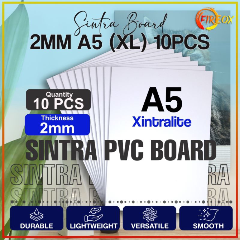 SINTRA PVC BOARD | A5 2mm | 10 PCS | Shopee Philippines
