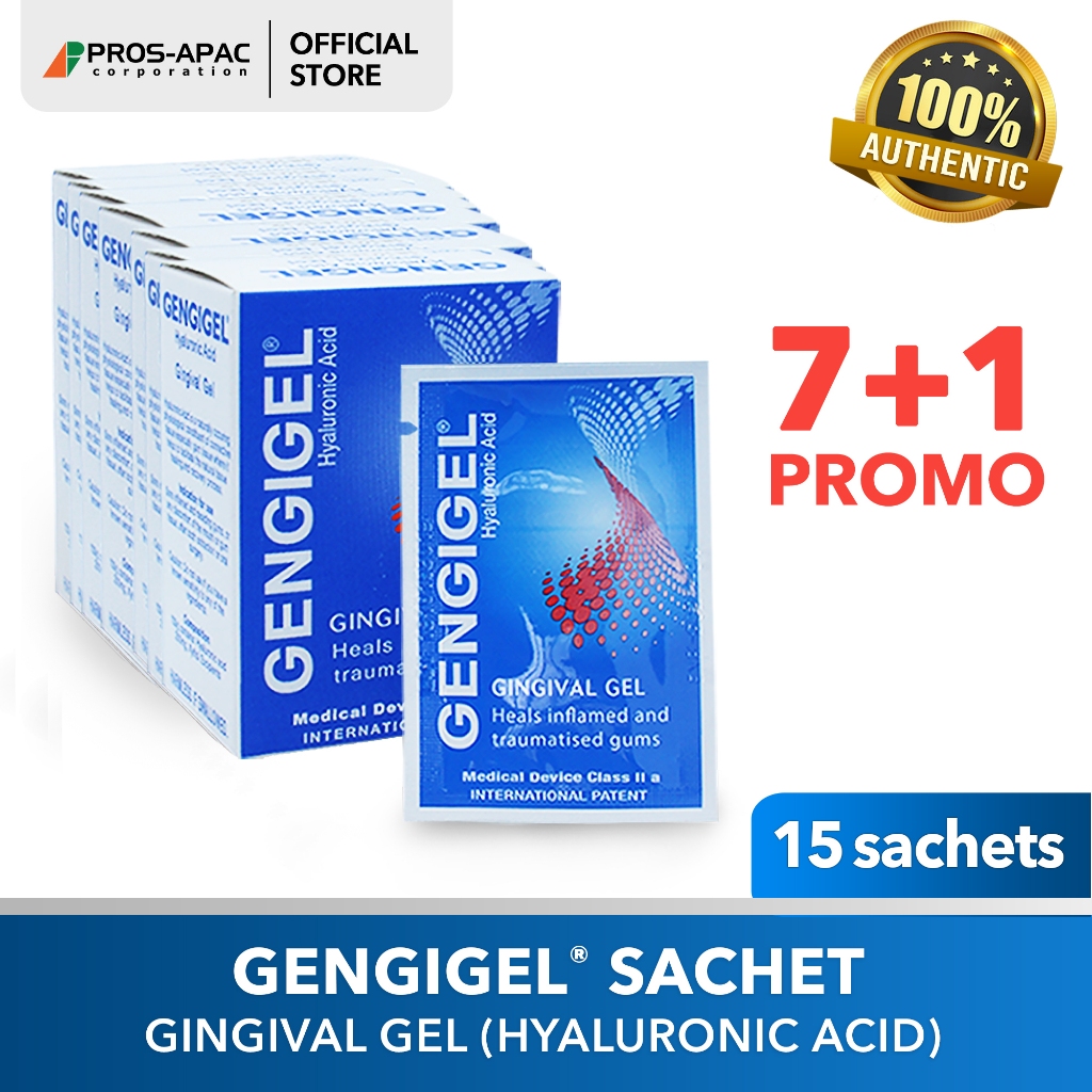 GENGIGEL Sachet BUNDLE OF 8 For Wound Healing, Singaw, Mouth Sores ...