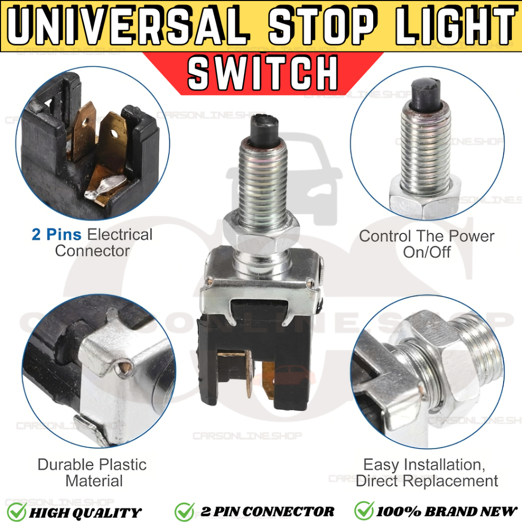 COS Universal Stoplight Switch Brake Light Switch Heavy Duty (1052 ...