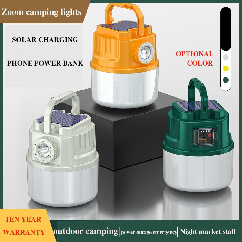 Portable Solar Waterproof LED Emergency Light Camping Light Outdoor ...
