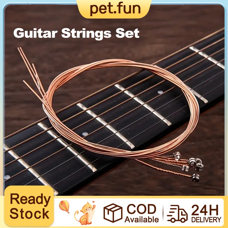 6Pc/Set Guitar Strings E-A for Acoustic Folk Guitar Classic Guitar ...